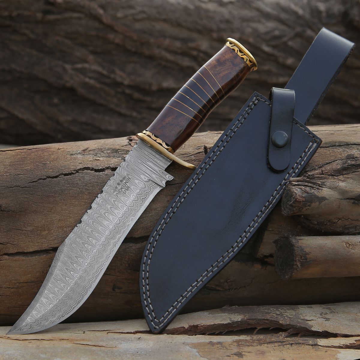 Damascus Bowie Knives - Handmade - Hunting - Shokunin USA