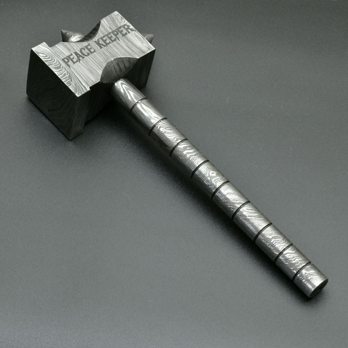 Damascus Steel Hammer - Handmade Damascus Hammer - War Hammer ...