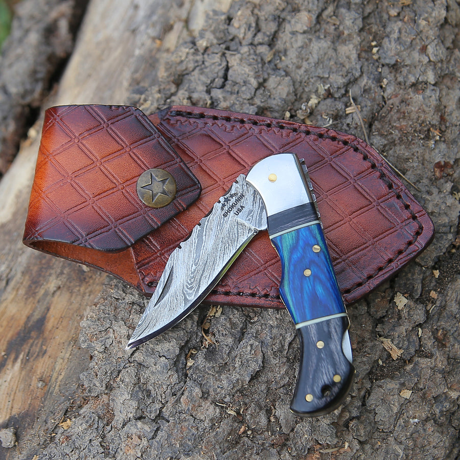 Damascus Folding Hunting Knife - 100+ Top Rated Folding Hunting Knives ...
