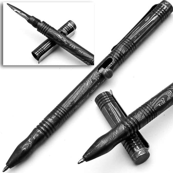 Damascus Steel Pen - Custom Ball Pen - Handmade Ball Point Pens ...