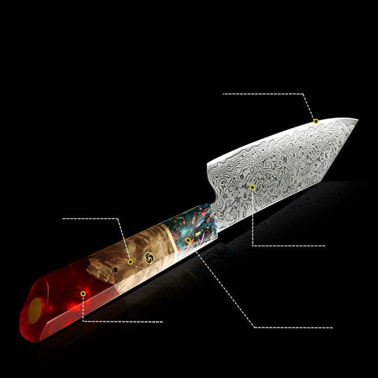 Chef Knife Damascus Bunka Knife - Birthday Gifts for Him, Her, Men ...