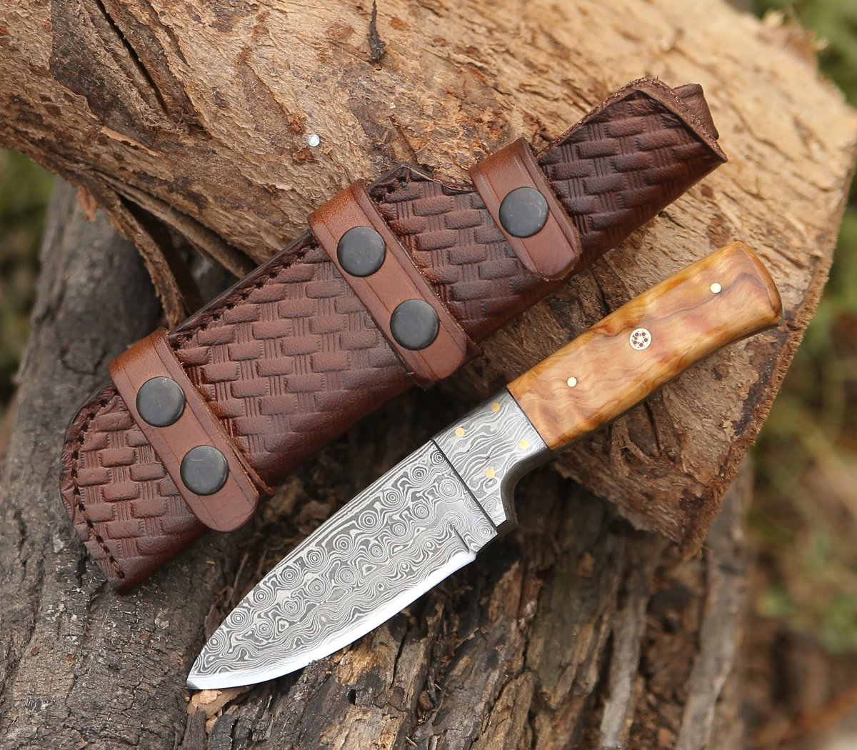 Damascus Hunting Knife Canada – Shokunin USA